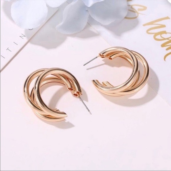 Jewelry | New Gold Round Hoop Earrings | Poshmark